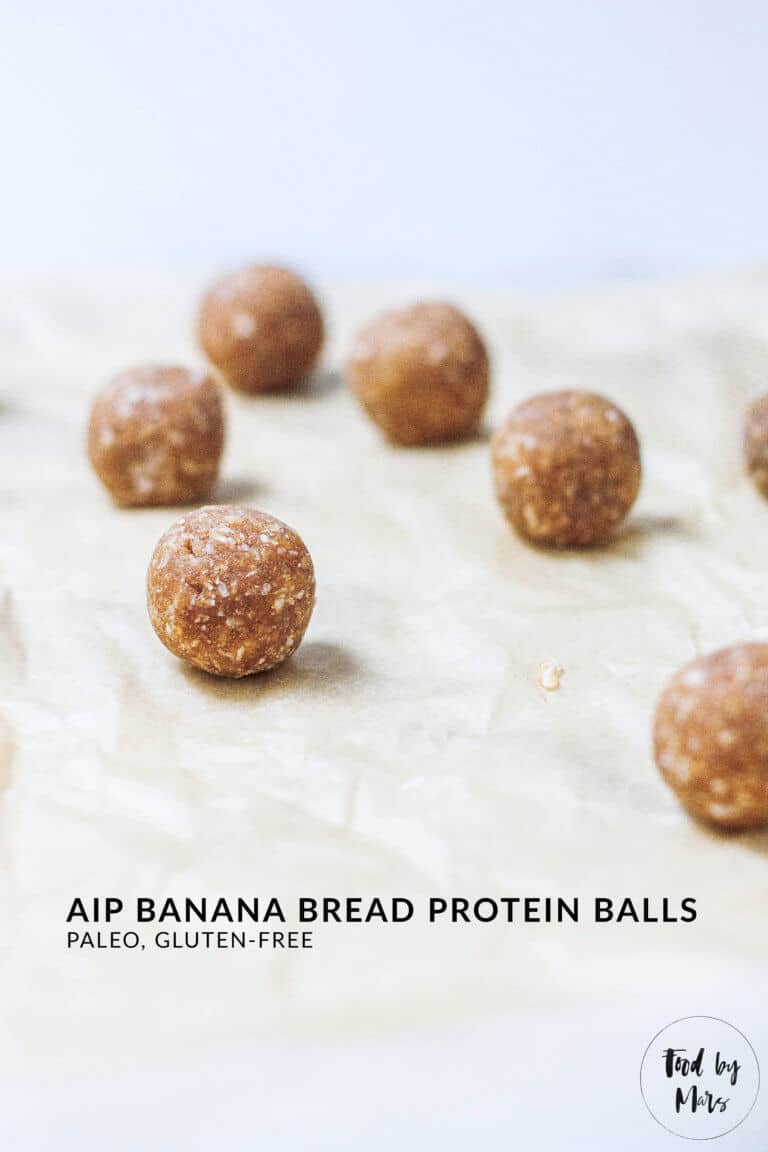 AIP Protein Balls (Banana Bread Protein Balls) (paleo, GF)
