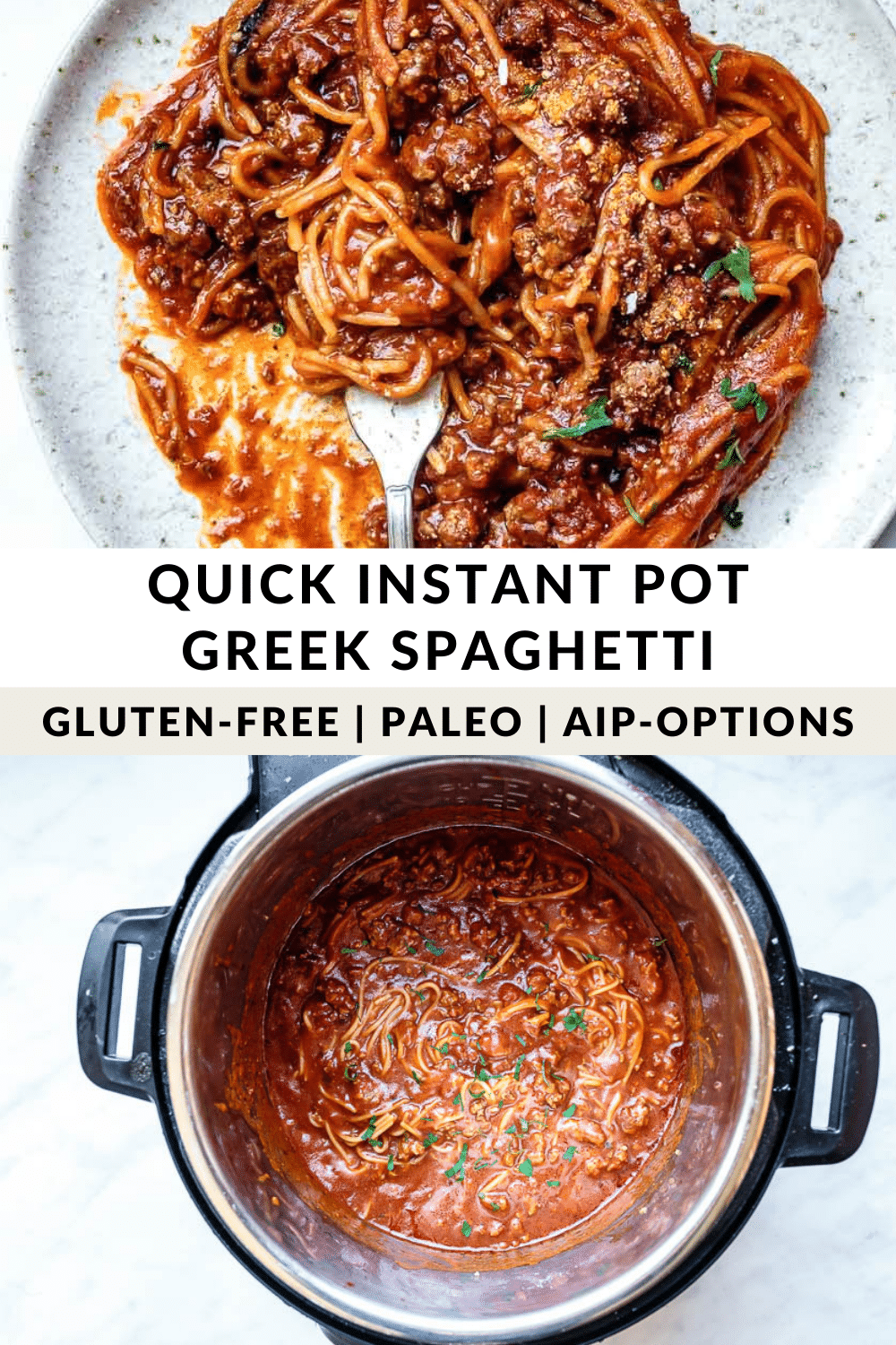Instant Pot Greek Spaghetti (Gluten-free) - Food By Mars