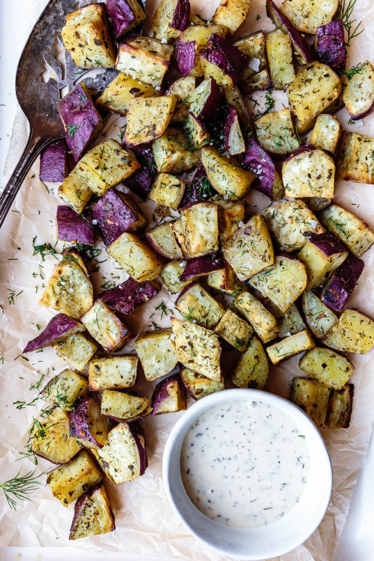 Crispy Ranch Roasted Sweet Potatoes - Food By Mars